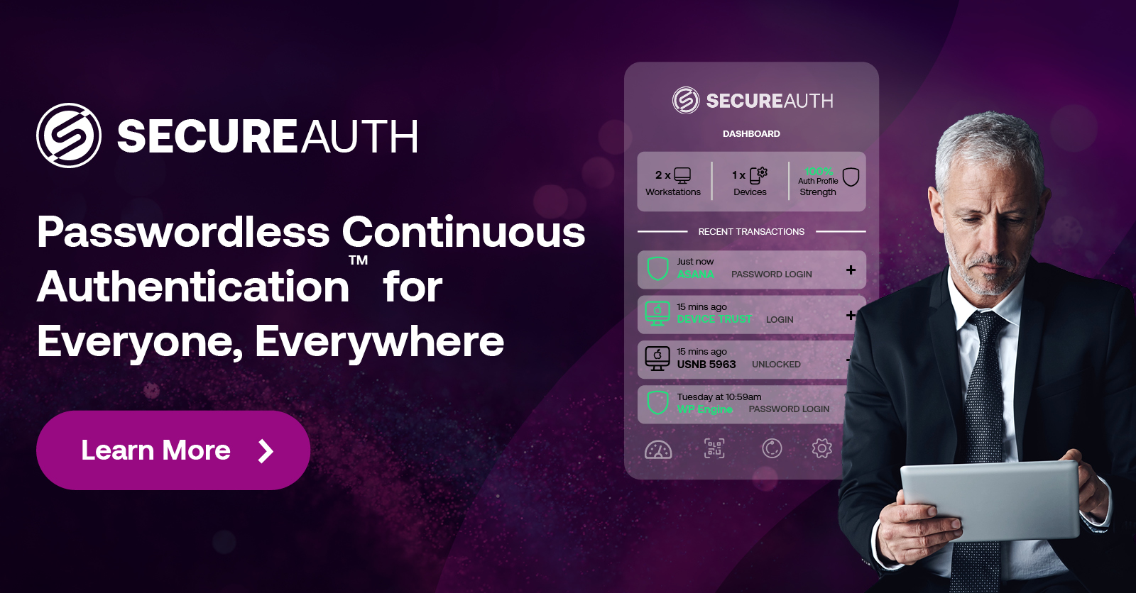 SecureAuth - Passwordless Continuous Authentication